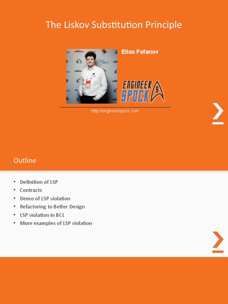 The Liskov Substitution Principle: Elias Fofanov | PDF | Systems ...
