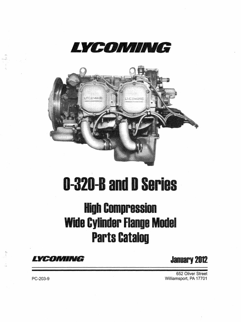 O-320-B & D Parts Catalog PC-203-9 | PDF | Piston | Internal Combustion ...
