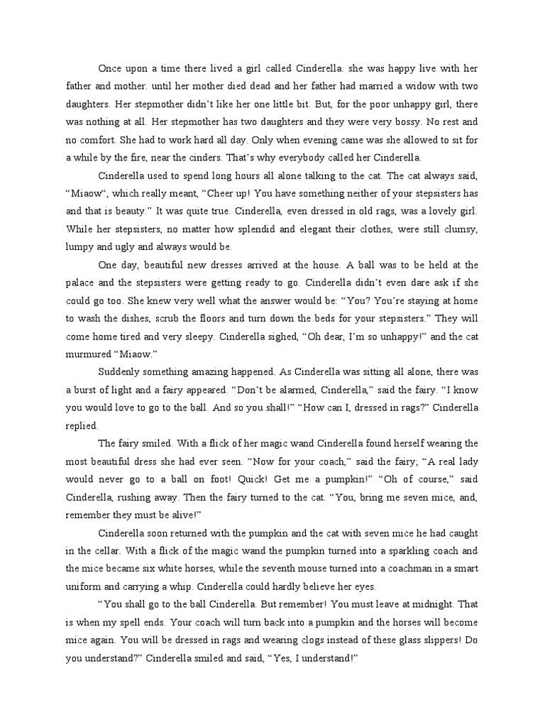 Cinderella Pdf Cinderella Fairies