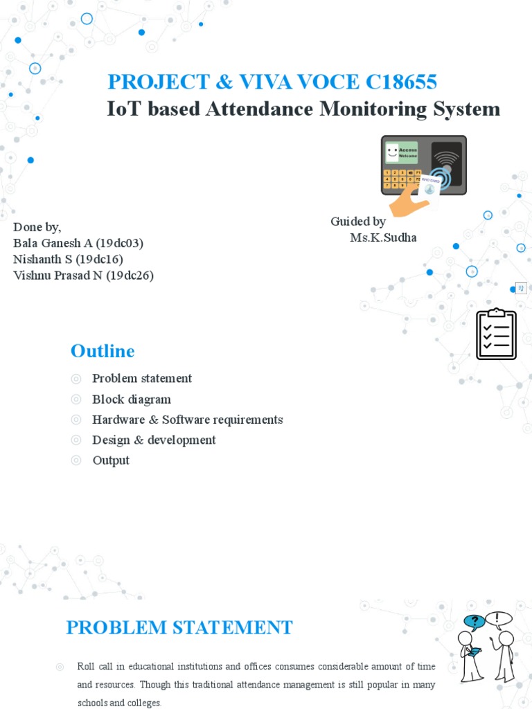 ppt of Iot based attendance monitoring System | PDF | Encryption | Key (Cryptography)