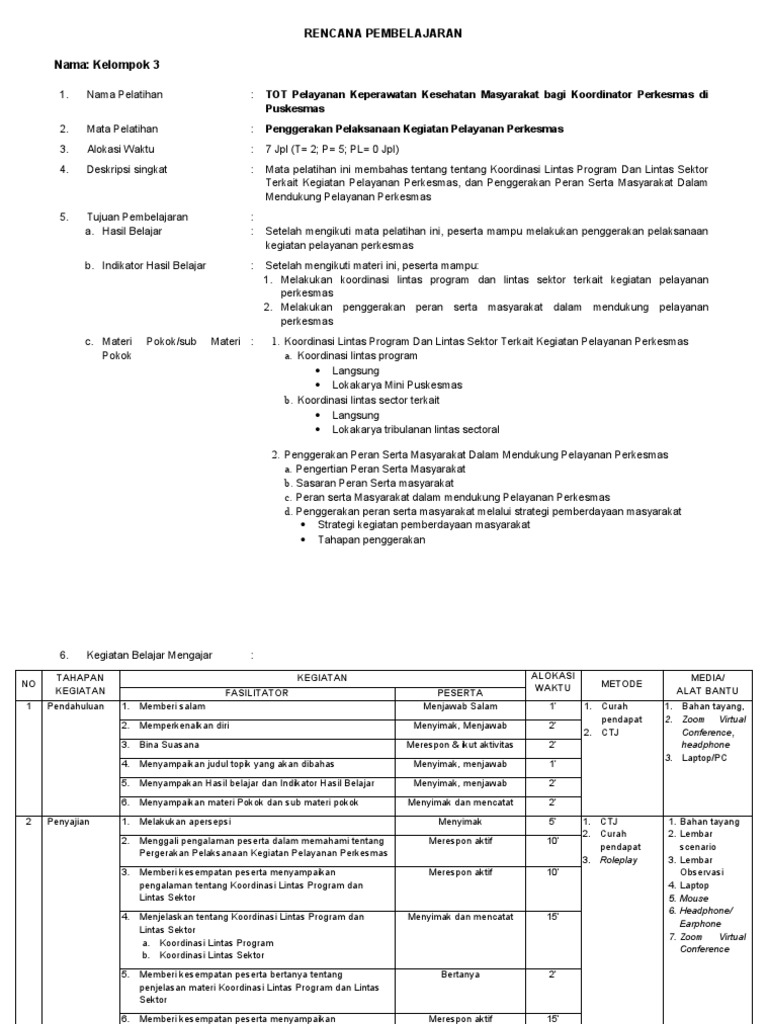 Rencana Pembelajaran Kel 3 Macro Fix | PDF
