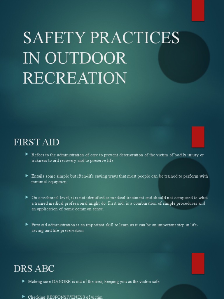 Safety Practices in Outdoor Recreation | PDF