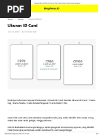 Ukuran Standar ID Card dan Kartu Lainnya | PDF