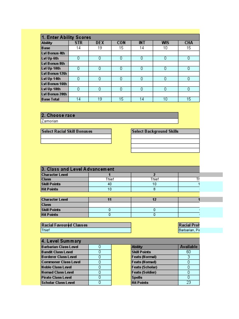 Enter Ability Scores: STR DEX CON INT WIS CHA | Download Free PDF | Spear | Sword