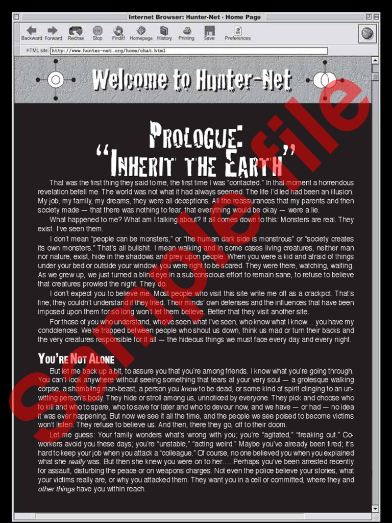Rologue Nherit The Arth: Sample File | PDF | Monsters
