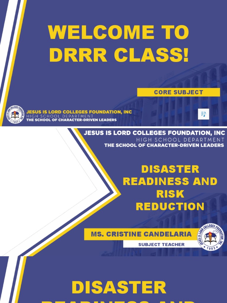 Welcome To DRRR Class!: Core Subject | PDF | Educational Technology ...
