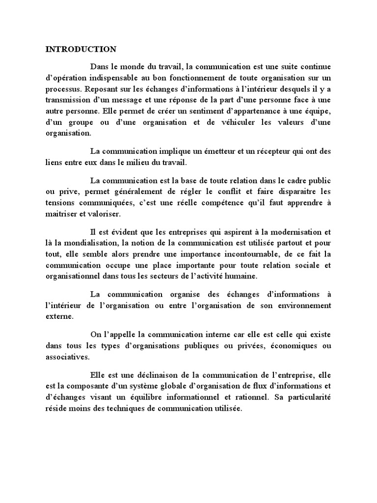 TP de Communication Roger | PDF | la communication | Business