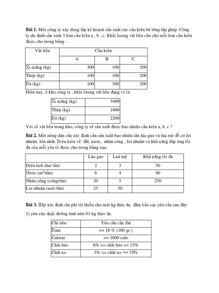 Bài Tập Solver | PDF