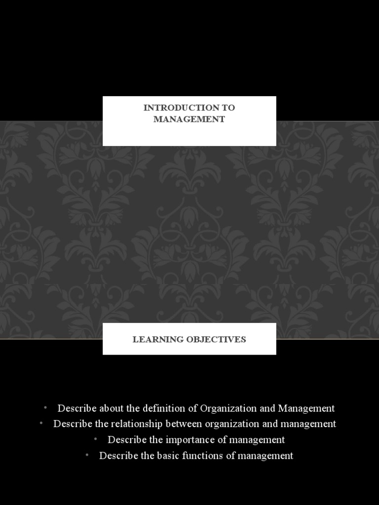 Introduction To Management - 1 | PDF | Goal | Resource