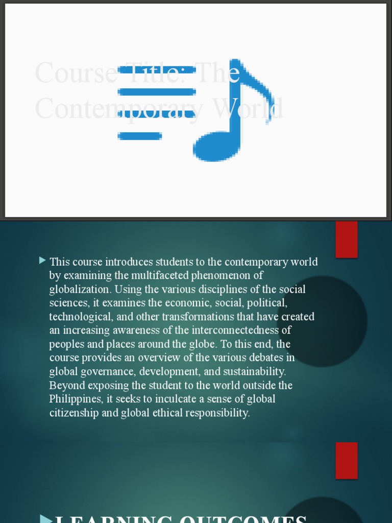 The Contemporary World (Introduction) | PDF