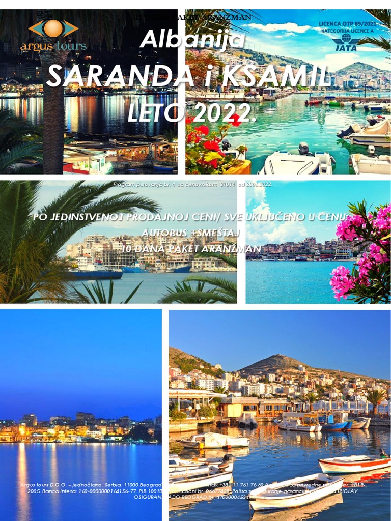 Saranda Ksamil Bus Od 28 06 - (11051) | PDF