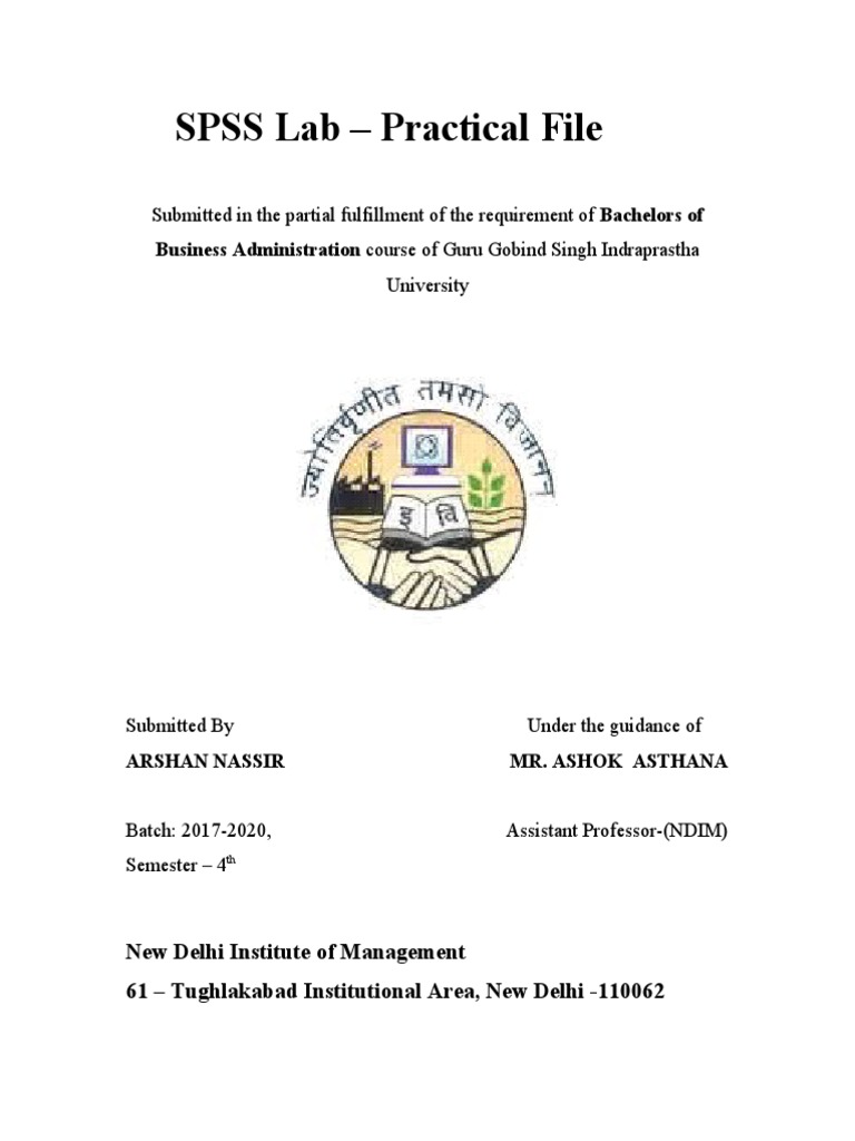 Sample PROJECT RM Lab | PDF | Spss | Statistics