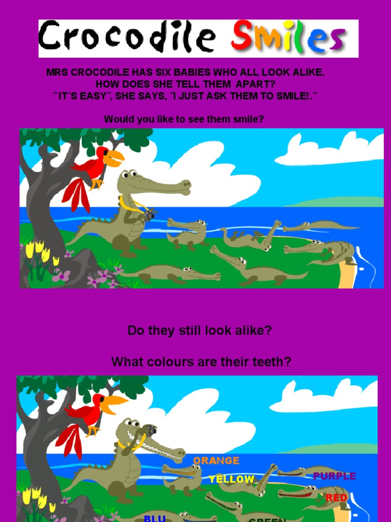 in 2. R Crocodiles Smile | PDF | Art