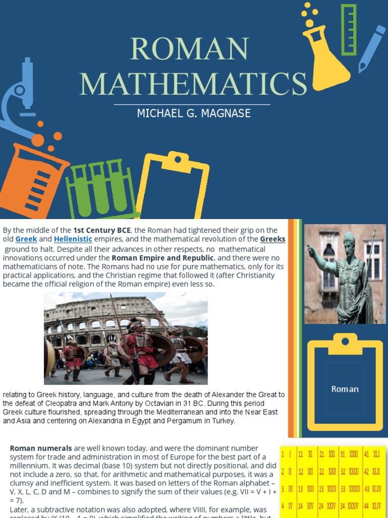 Roman Mathematics: Michael G. Magnase | PDF