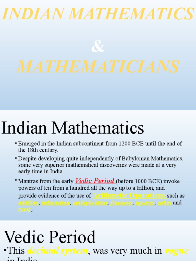 Indian Mathematics 1 | PDF