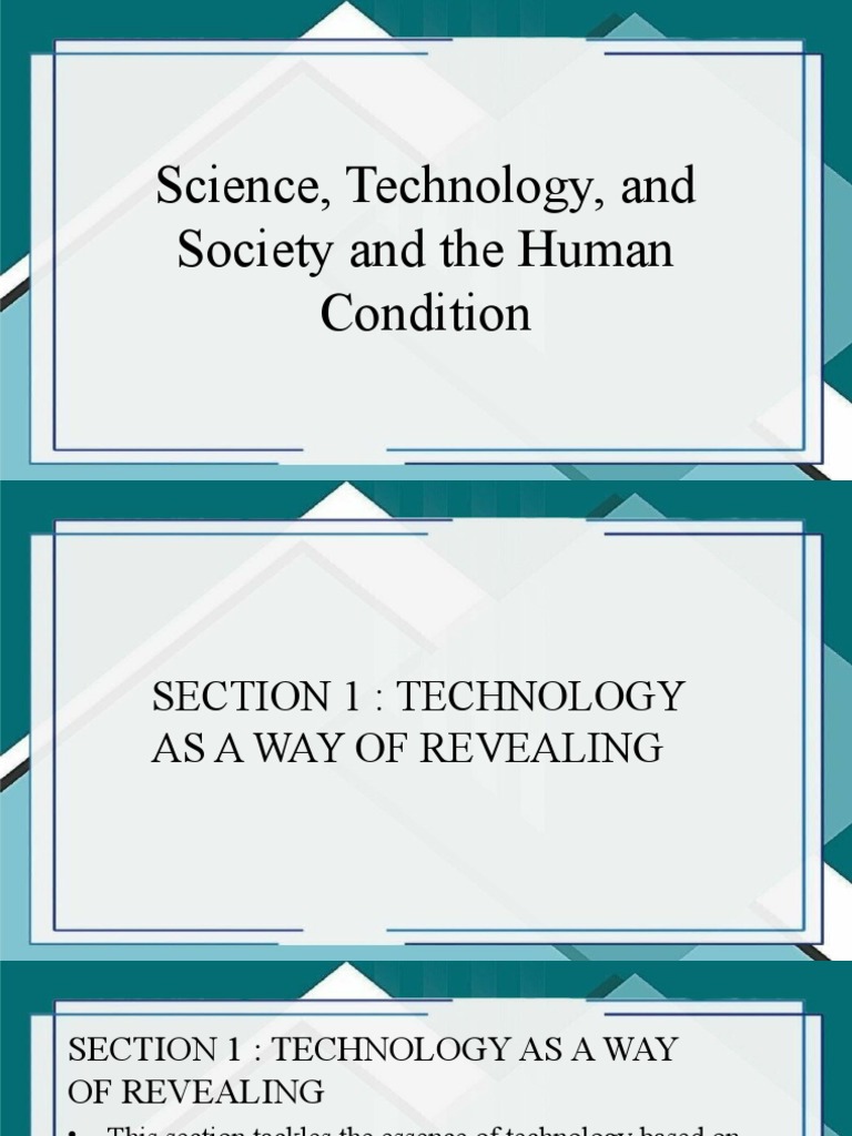 Science, Technology, and Society and The Human Condition | PDF | Martin Heidegger | Truth