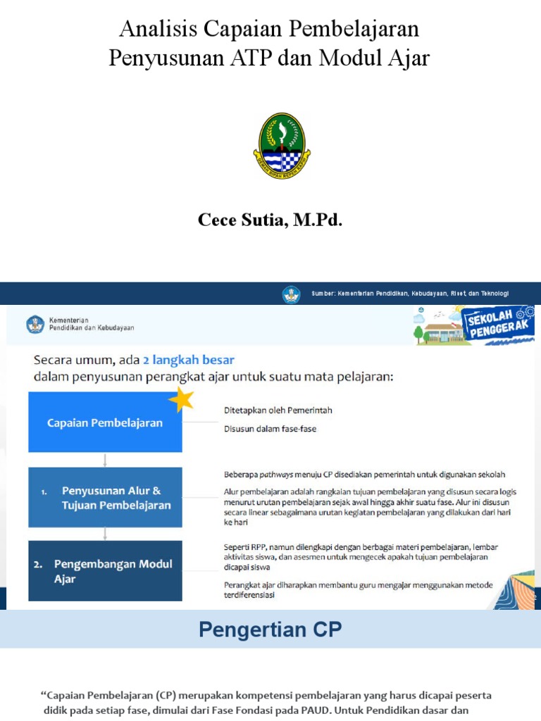 Analisis CP, Penyusunan ATP Dan Modul Ajar | PDF