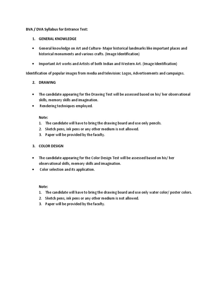 Dva - Syllabus For Apptitude Test | PDF