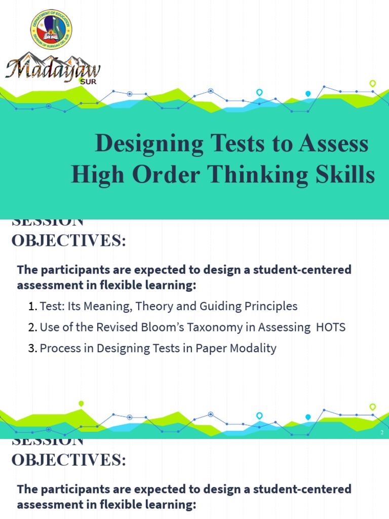 Session 2 Designing HOTS Questions | PDF | Metacognition | Educational ...
