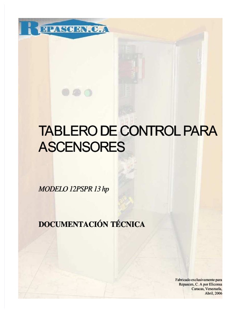 Tablero de Ascensor | PDF | Ingenieria Eléctrica | Bienes manufacturados