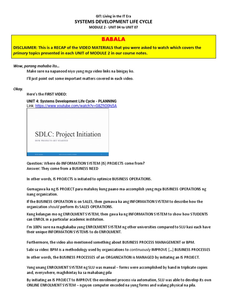 04. GIT Module 2 - Unit 4 to 7 (RECAP) | PDF | Software Development Process | Software Engineering