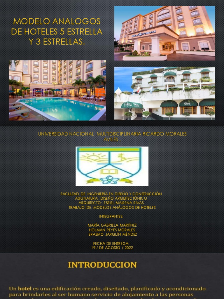 Modelos Análogos de Hoteles 5 y 3 Estrellas | PDF