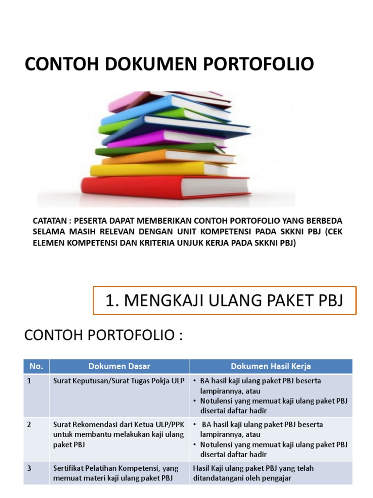Contoh Dokumen Portofolio PBJ | PDF