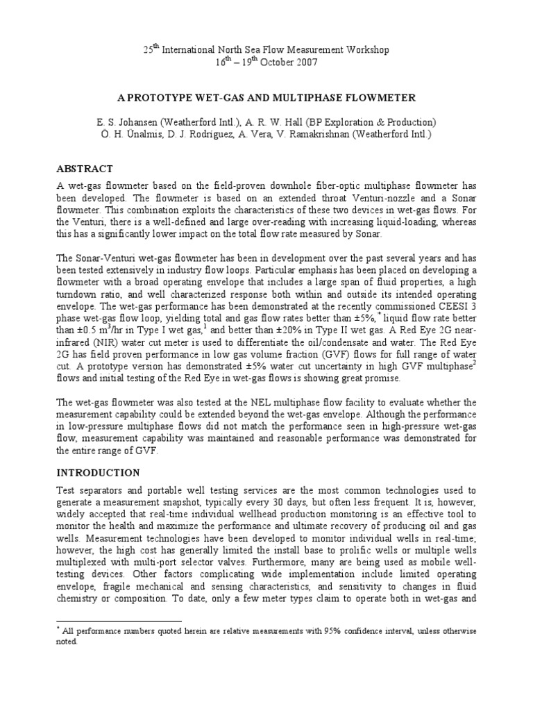 WGM MPFM | PDF | Flow Measurement | Fluid Dynamics