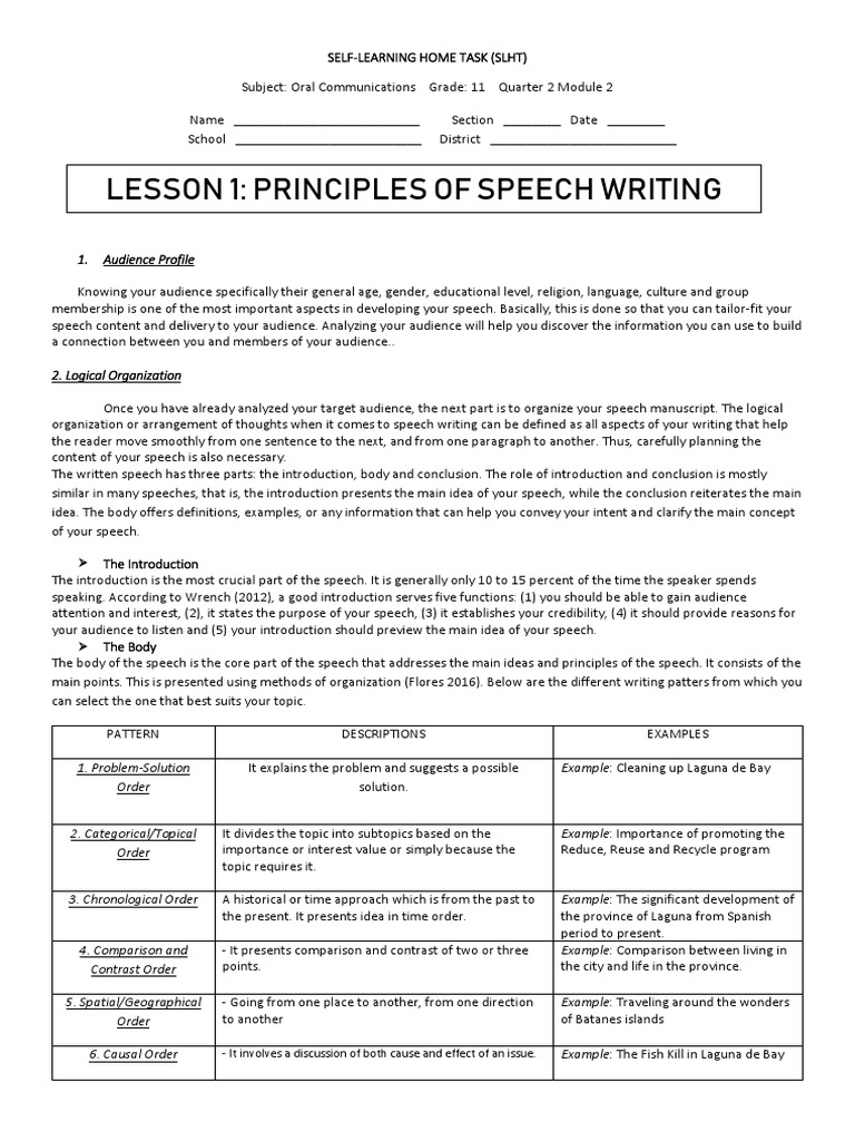 Oral Communication G11 - Q2 - Module 2 and 3 | PDF | Speech | Jargon