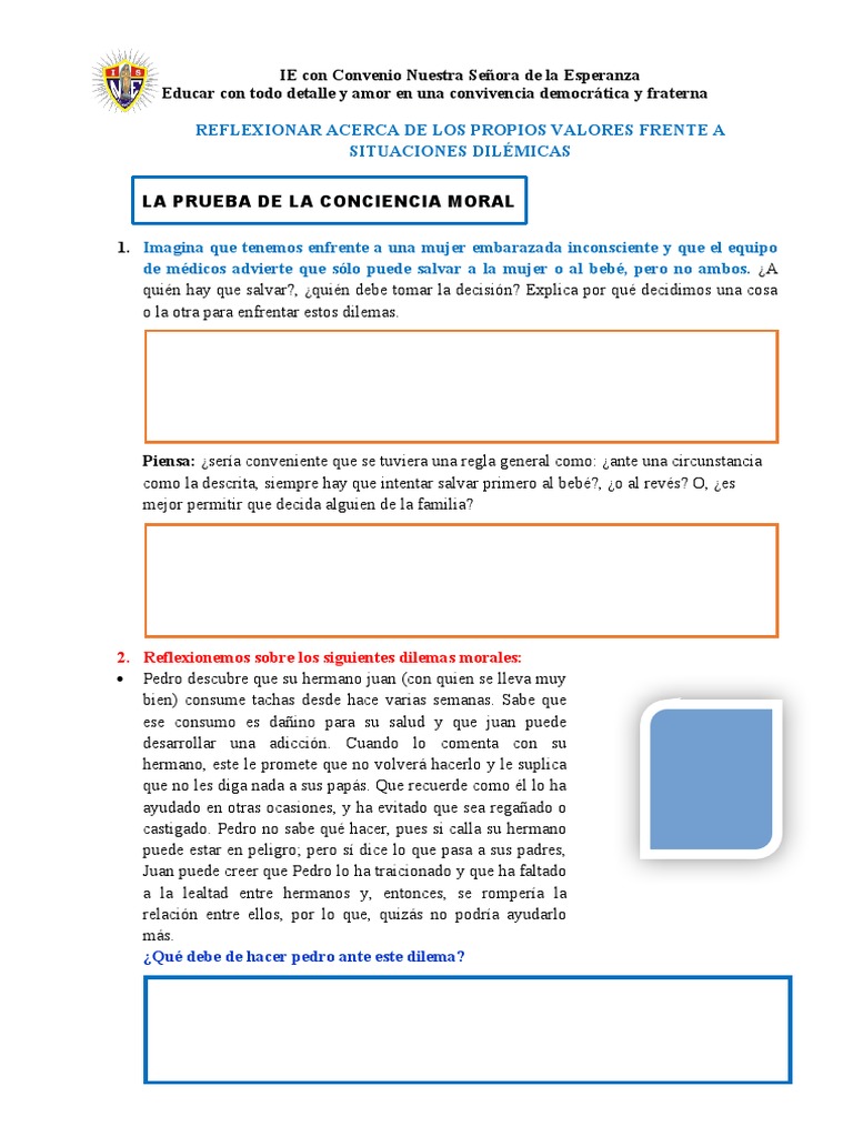 Actividad Dilemas Morales Pdf