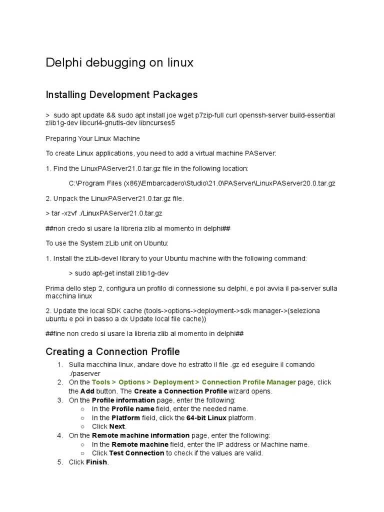 Delphi Debugging On Linux | PDF