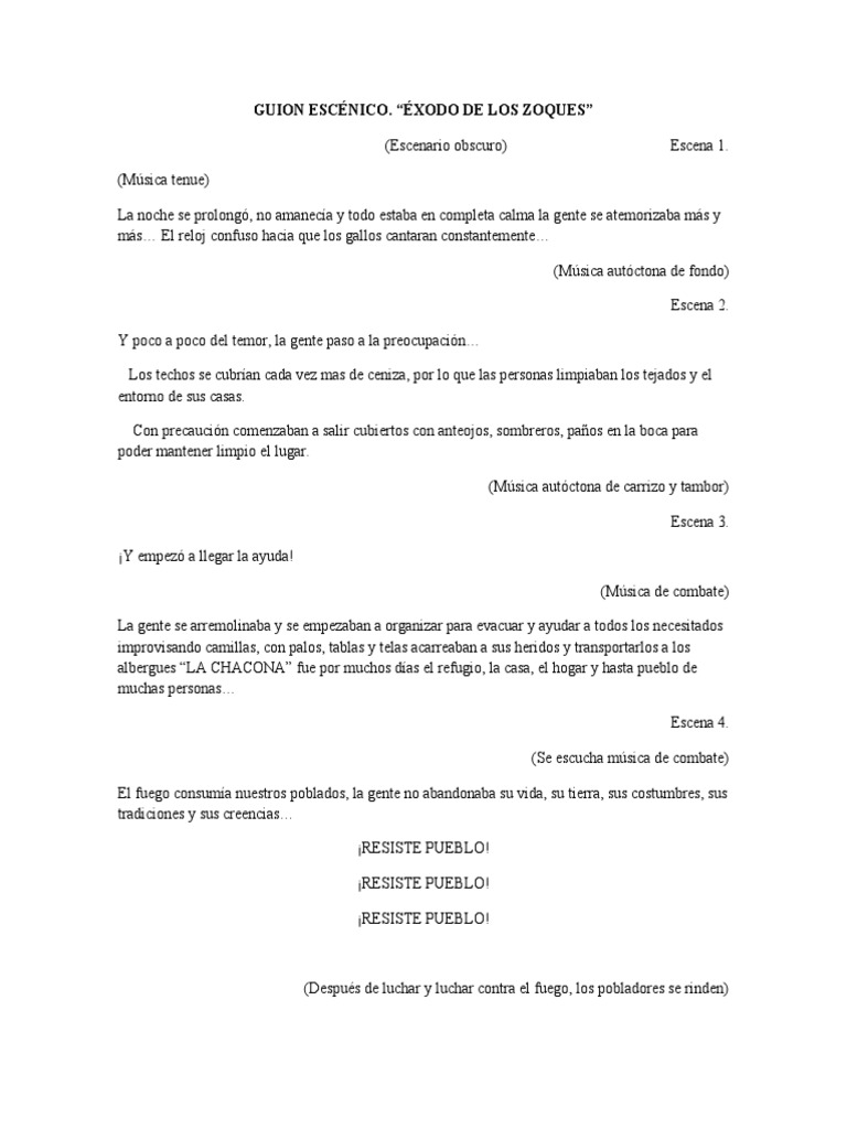 GUION ESCÉNICO | PDF