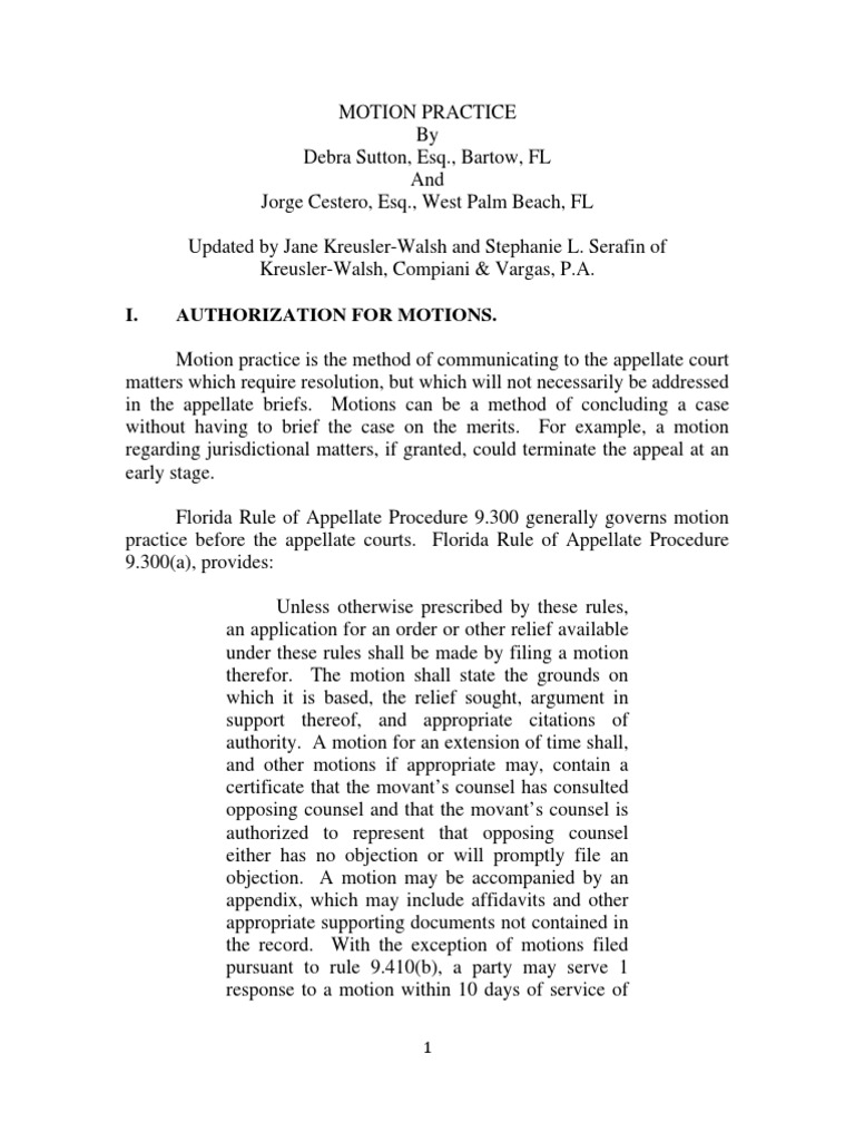 Motion Practice | Brief (Law) | Appeal