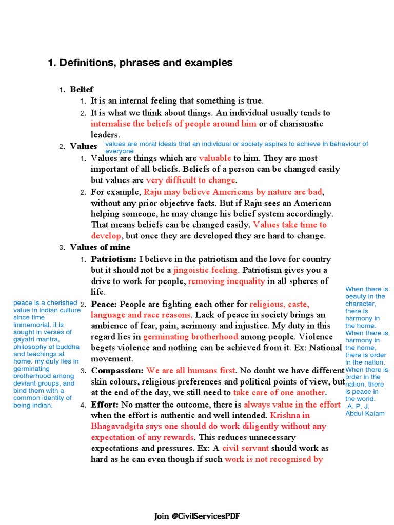 Defining Core Values: A Discussion of Beliefs, Ethics, Morals and Dedication in Shaping Conduct ...