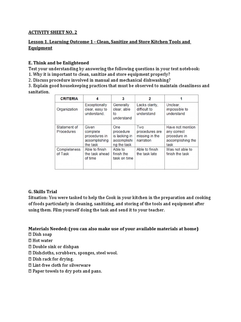 Activity Sheet 2 - G9 | PDF | Home