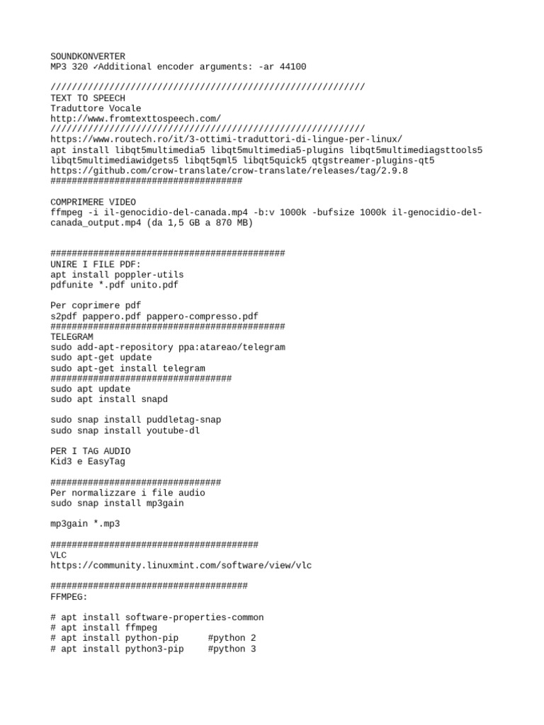 LM Comandi Marzo 2022 | PDF | System Software | Computing