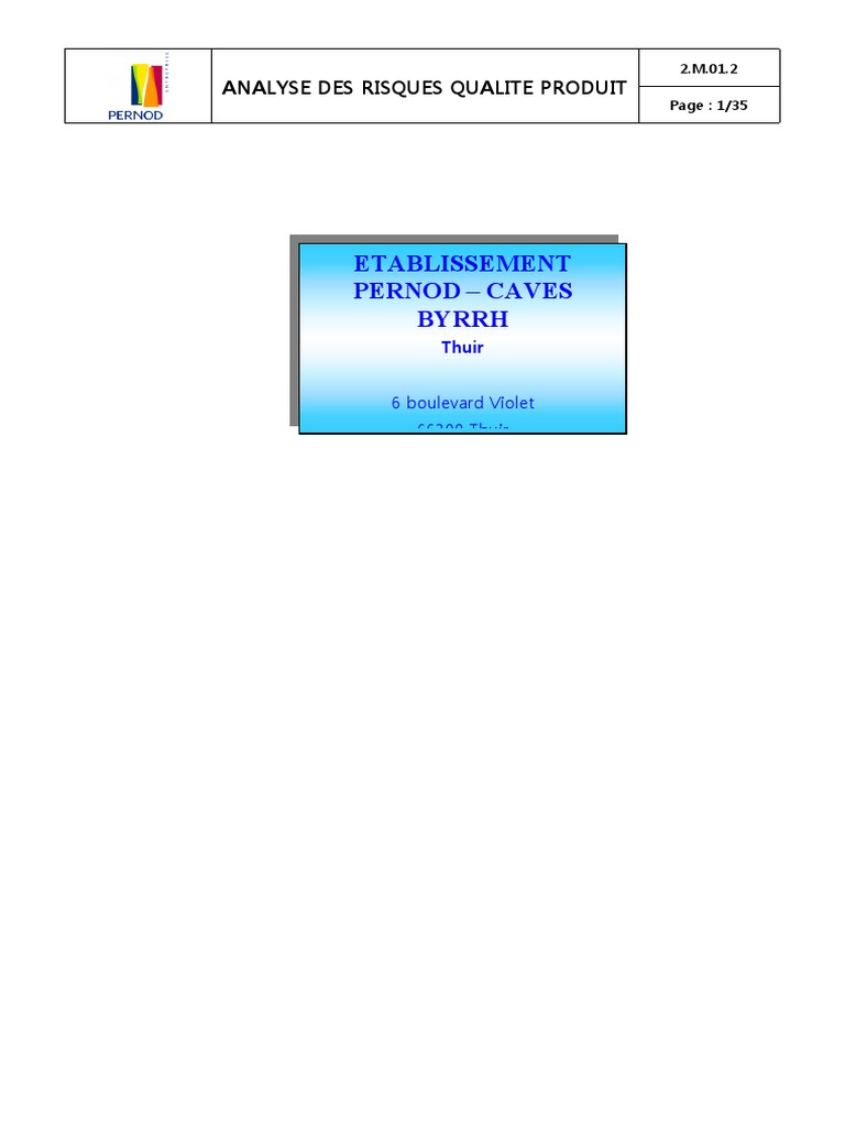 Manuel SDA | PDF | Analyse des dangers et points critiques pour leur ...