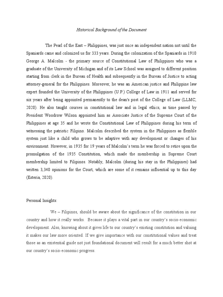George Malcolm and Philippine Law History | PDF | Social Institutions ...