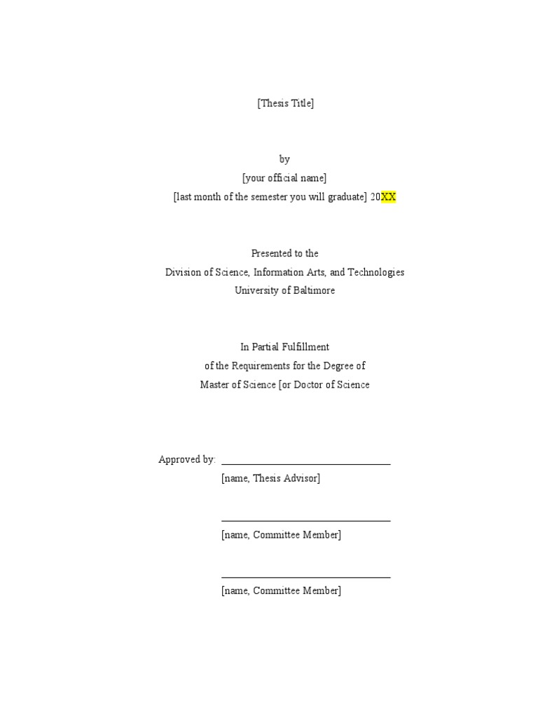 Thesis Template | PDF | Apa Style | Menu (Computing)