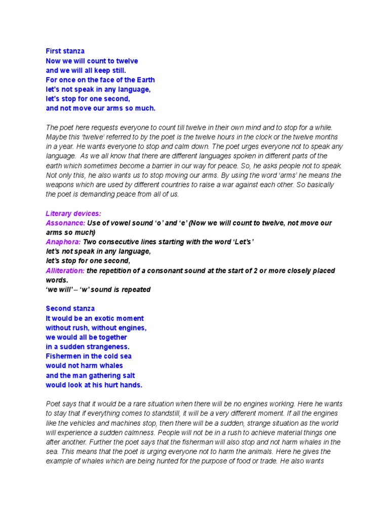 Keeping Quiet Explanation | PDF