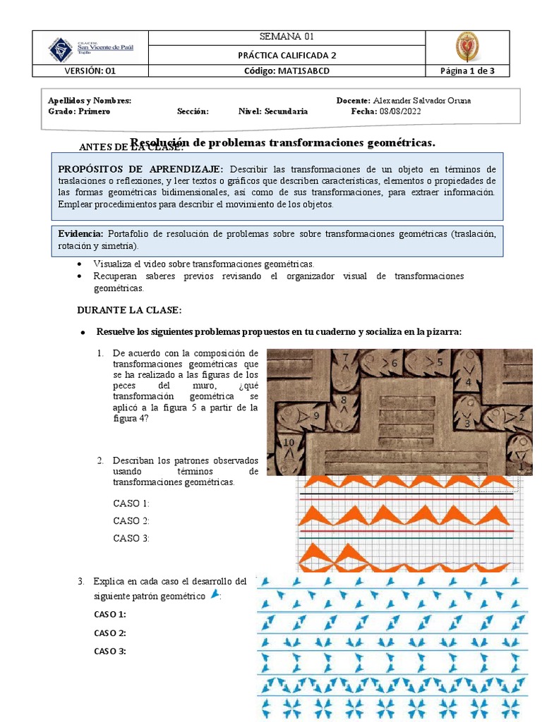 Practica 2 Act.2 Experiencia 04 | PDF | Geometría | Simetría