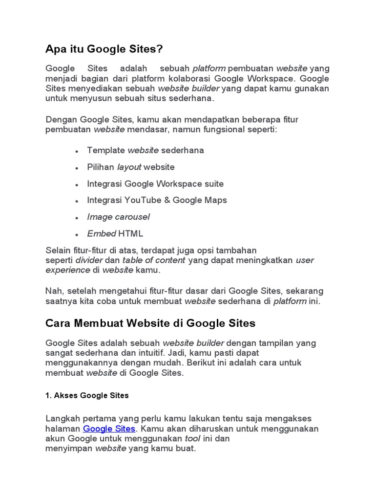 Modul Google Sites | PDF
