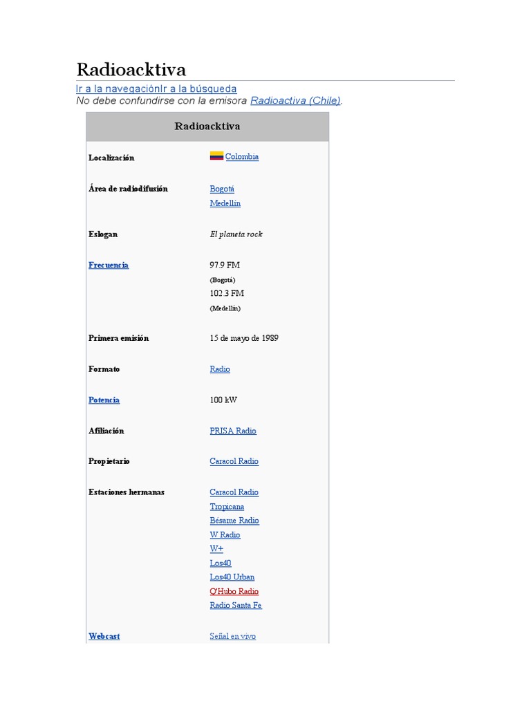 Radioacktiva | PDF | Radio | Medios de comunicación en masa