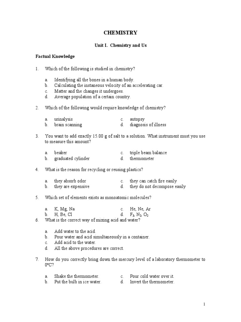 Units 1-7 | PDF | Solubility | Water