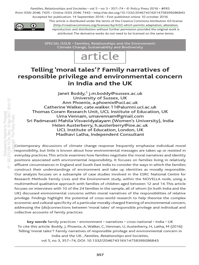 Telling 'Moral Tales' Family | Download Free PDF | Narrative ...