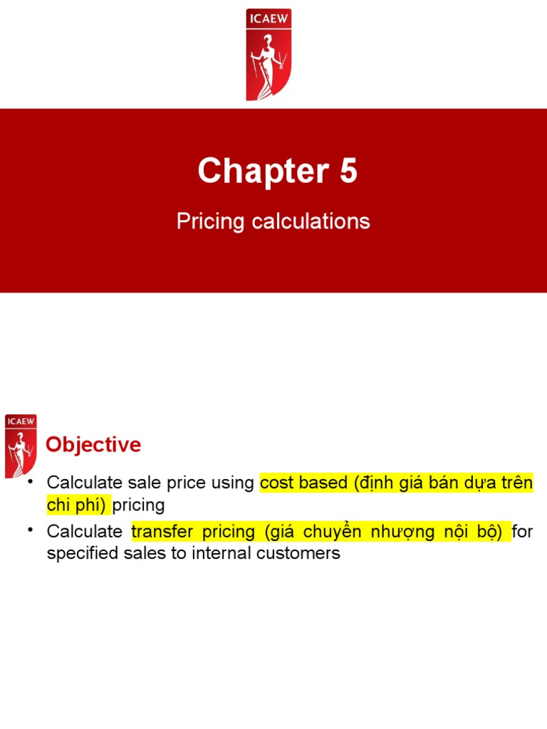 Chap 5 - Pricing Calculations | PDF | Monopoly | Cost