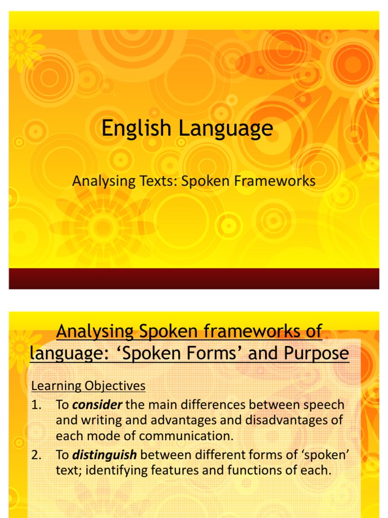 1.speech Vs Writing | PDF