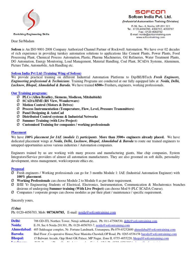 Sofcon Training Pdf Programmable Logic Controller Scada
