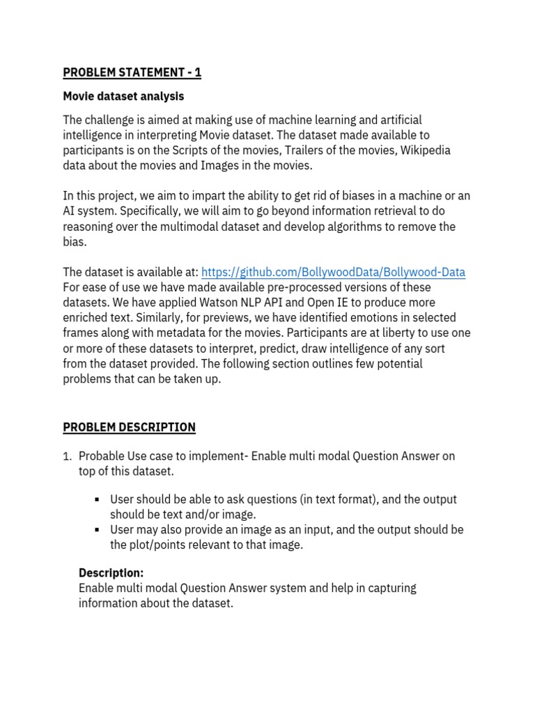 Problem Statement 1 1 | PDF | Cloud Computing | Watson (Computer)