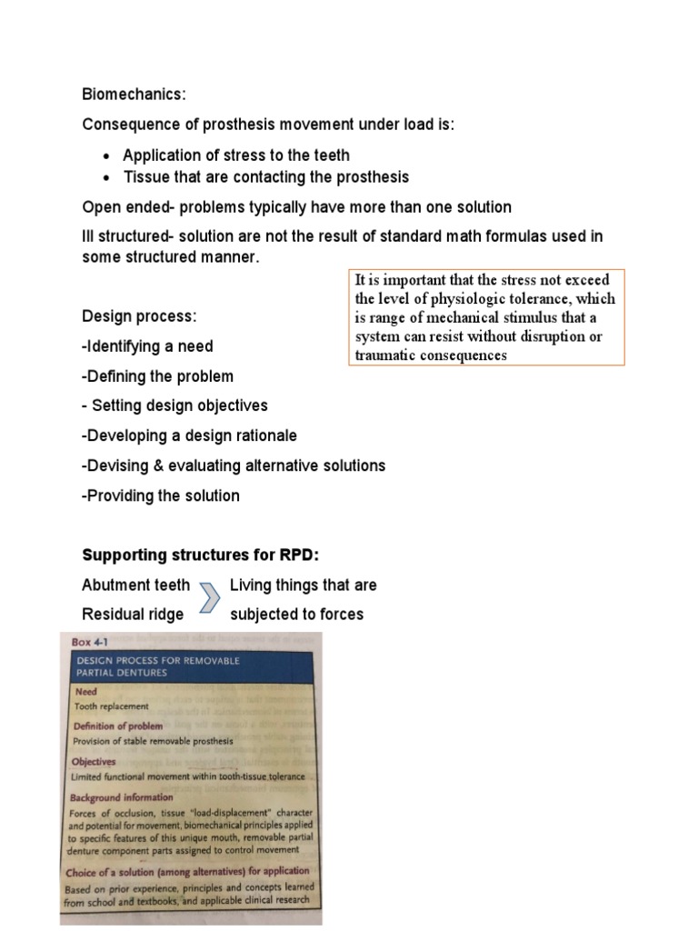 Supporting Structures For RPD | PDF | Mechanical Engineering ...